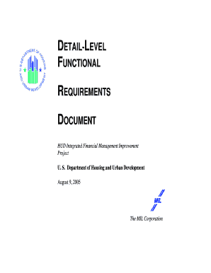 Fillable Online hud ATT 18 - Functional Requirements Document Chapter 2 Part I Fax Email Print ...