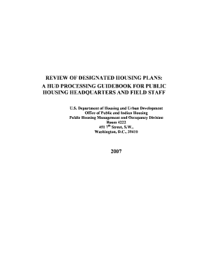 Fillable Online hud REVIEW OF DESIGNATED HOUSING PLANS: A HUD ... - hud ...