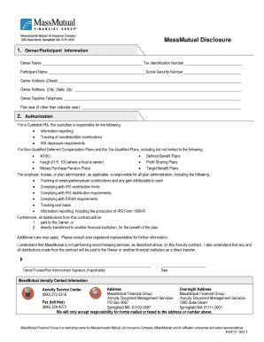Fillable Online MassMutual Disclosure Fax Email Print - pdfFiller
