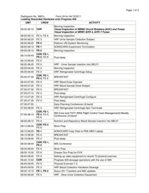 Fillable Online nasa Page 1 of 3 Radiogram No. 5887u Form 24 for 04/15 ...