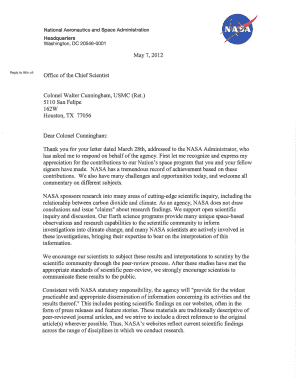 Fillable Online nasa National Aeronautics and Space Administration ...