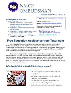 Fillable Online med navy NMCP OMBUDSMAN - The US Navy - med navy Fax ...