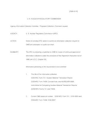 Fillable Online pbadupws nrc doenrc 741 form Fax Email Print - pdfFiller