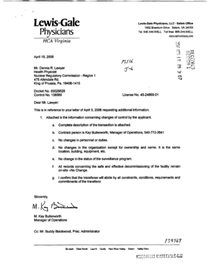 Fillable Online pbadupws nrc Lewis-Gale Physicians, LLC, Deficiency ...