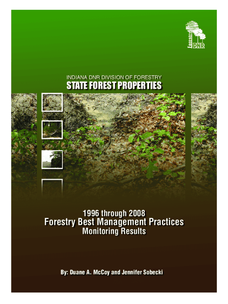 Fillable Online 1996 through 2008 State Forest BMP Report Fax Email ...