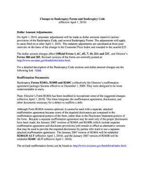 18 Printable Bankruptcy Form Templates - Fillable Samples in PDF, Word ...