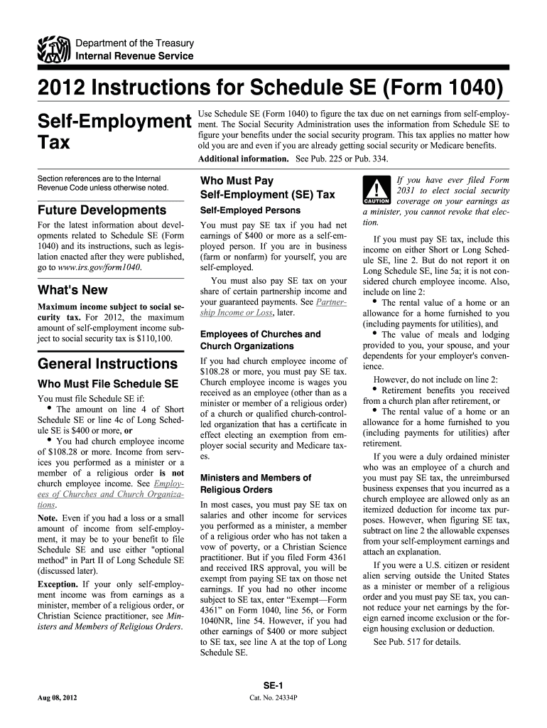 2012 se form: Fill out & sign online | DocHub