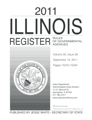 Illinois Register Cover 2011:Layout 1 - CyberDrive Illinois - Fill and ...