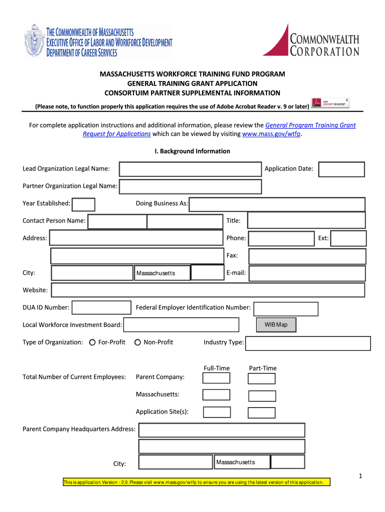 Consortium Partner Application - Commonwealth Corporation: Fill out ...