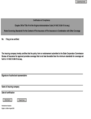 Fillable Online scc virginia Virginia property & casualty filing ...