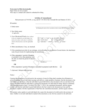 Fillable Online sos state co colorado revised statutes sections 7 90 ...