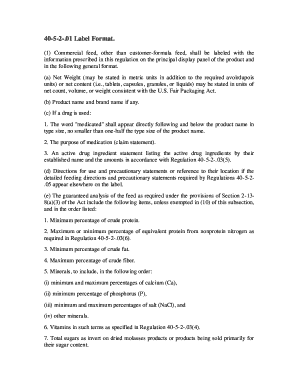 Fillable Online rules sos state ga 40-5-2-.01 Label Format. - Rules and Regulations by Georgia ...