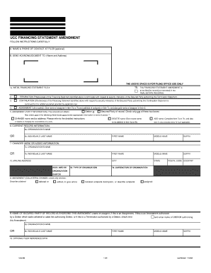 Fillable Online sos state oh UCC FINANCING STATEMENT AMENDMENT FOLLOW ...