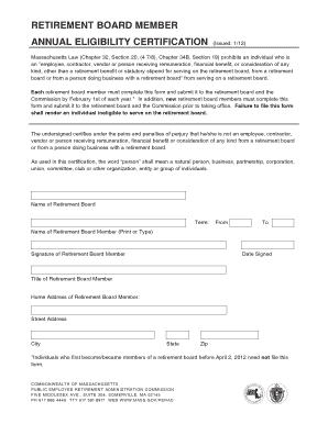 Fillable Online mass Annual Eligibility Certification (PDF) - Mass.Gov ...