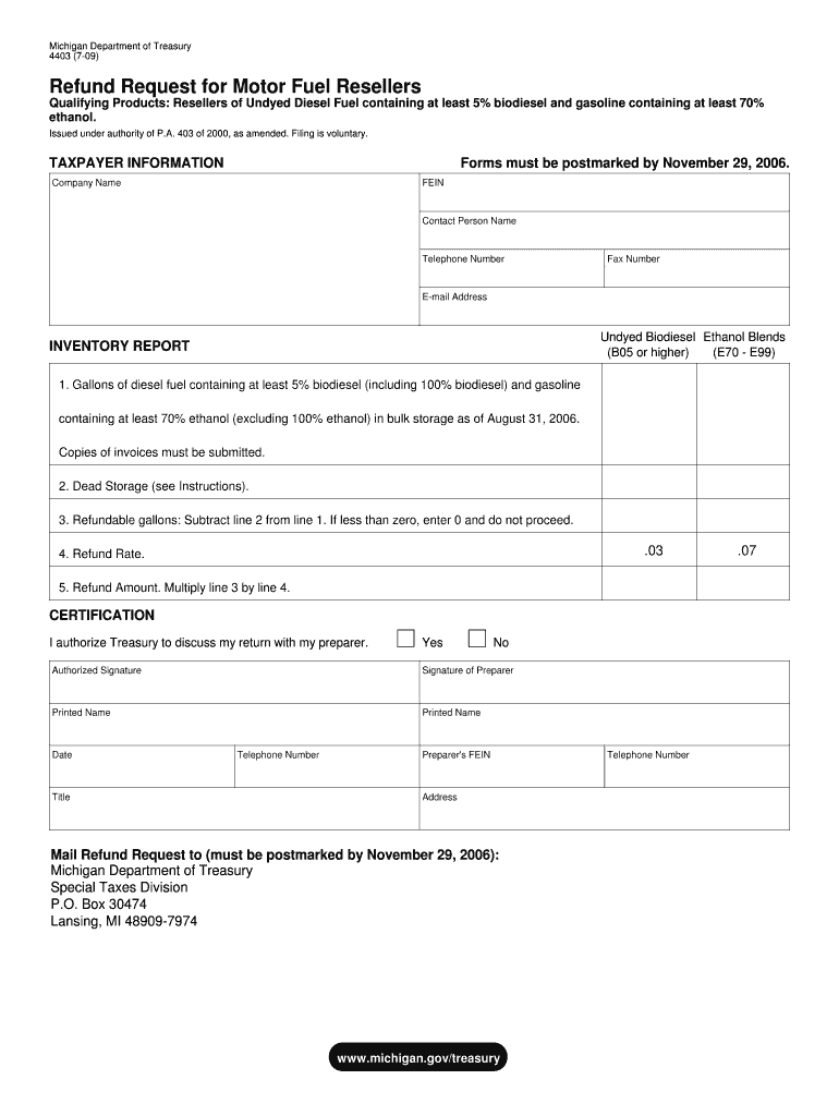 Refund Request for Motor Fuel Resellers: Fill out & sign online | DocHub