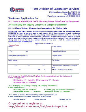 Fillable Online health state tn tdh lab forms Fax Email Print - pdfFiller