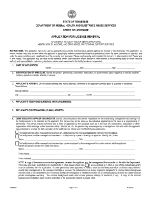 Fillable Online state tn licensure application fees invoice form ...