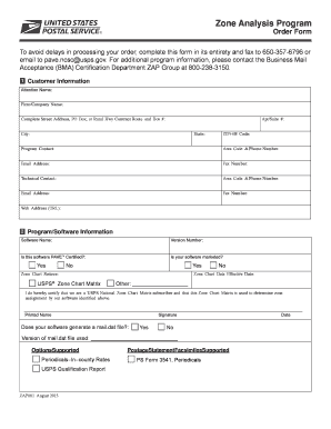 Fillable Online ribbs usps Zone Analysis Program - ribbs usps Fax Email Print - pdfFiller
