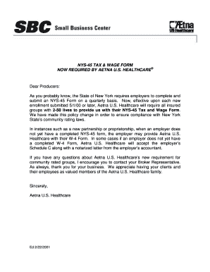 Fillable Online 2001 nys 45 form Fax Email Print - pdfFiller