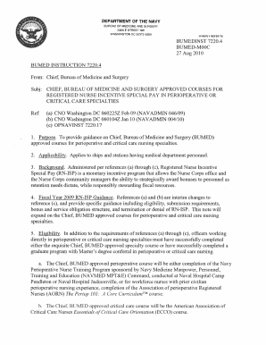 Fillable Online med navy DEPARTMENT OF THE NAVY BUREAU OF MEDICINE AND ...