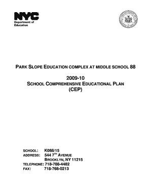 PARK SLOPE EDUCATION COMPLEX AT MIDDLE SCHOOL 88 2009-10 SCHOOL ...