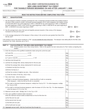 Fillable Online nj Form 304 - nj Fax Email Print - pdfFiller