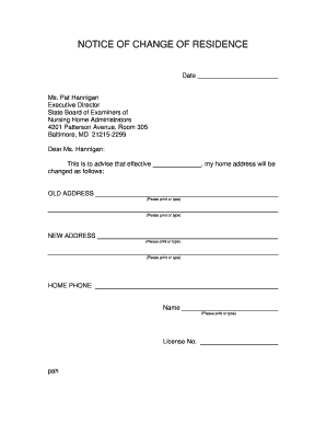 Fillable Online dhmh maryland dhmh change mailing address form Fax Email Print - pdfFiller