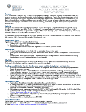 Medical Education . Faculty Development - University Of Rochester ... - Urmc Rochester - Fill ...