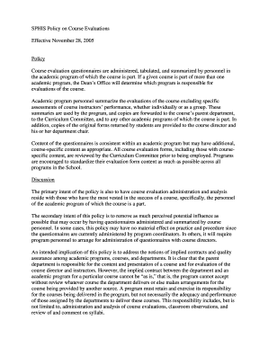 Policy For Course Evaluations - Fill and Sign Printable Template Online