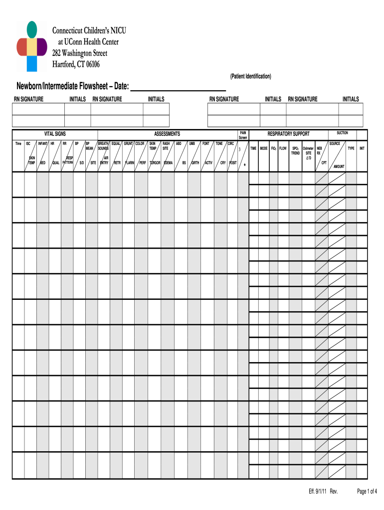 Nicu Report Sheet Fill Online Printable Fillable Blank PdfFiller