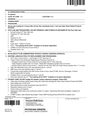 Fillable Online fhshealth Receiving Open Heart Cardiac Surgery - fhshealth Fax Email Print ...