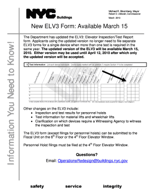Fillable Online nyc New ELV3 Form: Available March 15 - nyc Fax Email ...