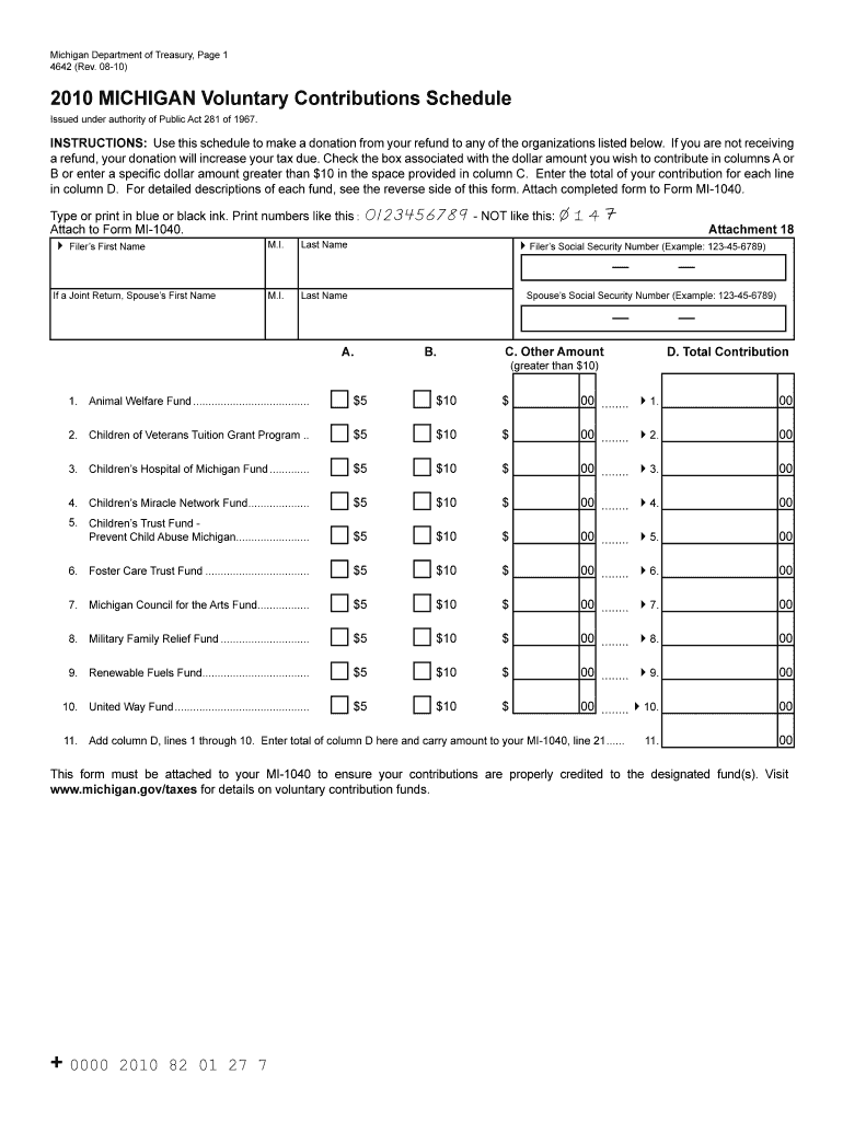 Fillable Online Voluntary Contributions Schedule Fax Email Print ...