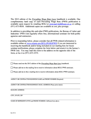 Fillable Online Request the current Prevailing Wage Rate Law ...