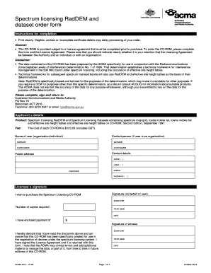 Fillable Online acma gov R135-spectrum licensing raddem and dataset ...