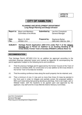 Fillable Online Heritage Permit Application for Building Addition Fax ...