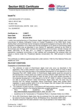 Fillable Online environment nsw gov Section 95(2) Certificate ...