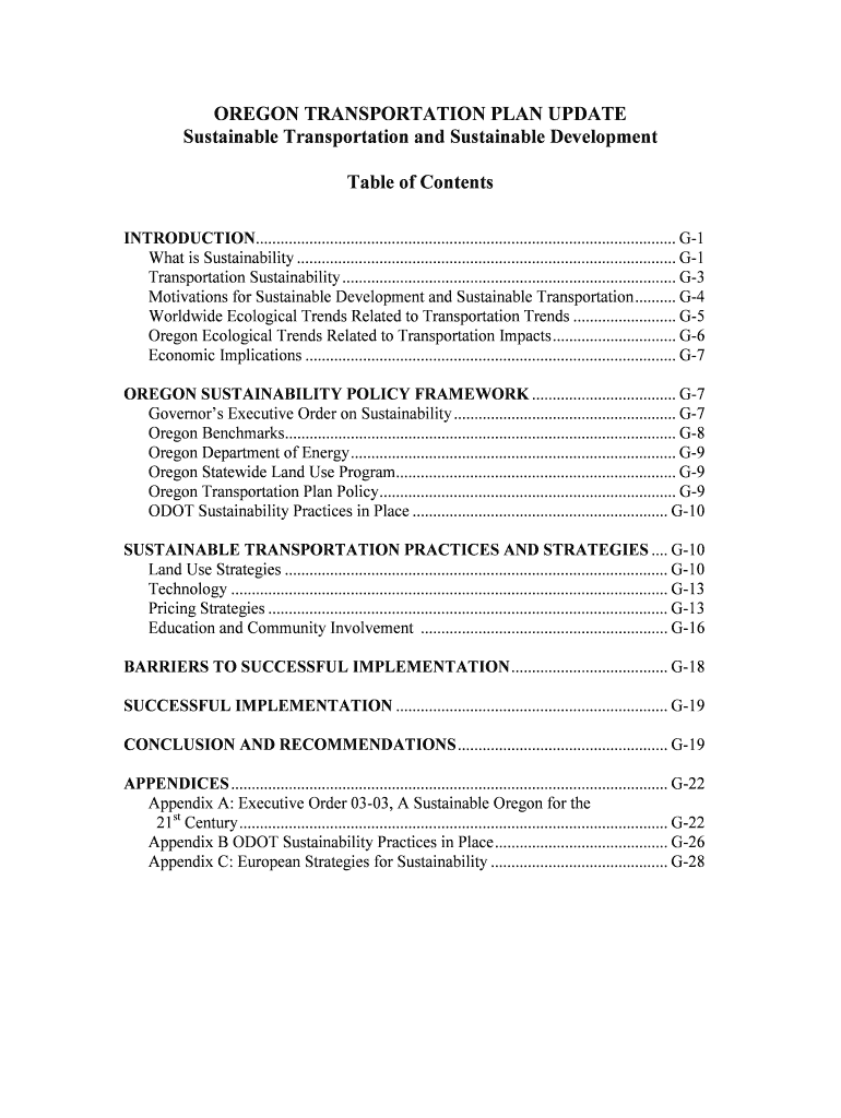 Fillable Online Sustainable Transportation and Sustainable ... - State ...