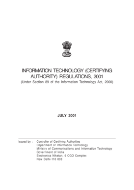 Fillable Online JULY 2001 - Controller of Certifying Authorities Fax ...