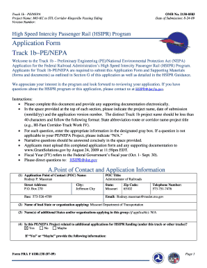Fillable Online modot Application Form Track 1b PE/NEPA - modot Fax ...