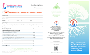 Fillable Online Two Harbors Area Chamber of Commerce Membership Form Fax Email Print - pdfFiller