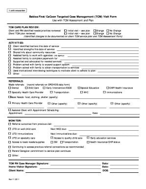 Fillable Online public health oregon brand new tcm visit form11 15 11 ...