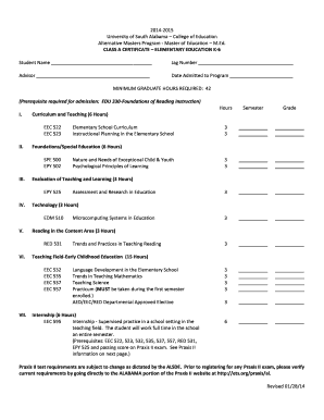 Fillable Online southalabama ?00 Program - EEC - southalabama Fax Email ...