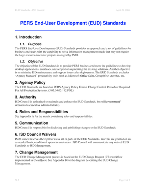 Fillable Online PERS End-User Development (EUD) Standards - State of ...