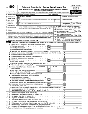 Fillable Online 2001 Form 990, (Fill-in Version). Return of ...