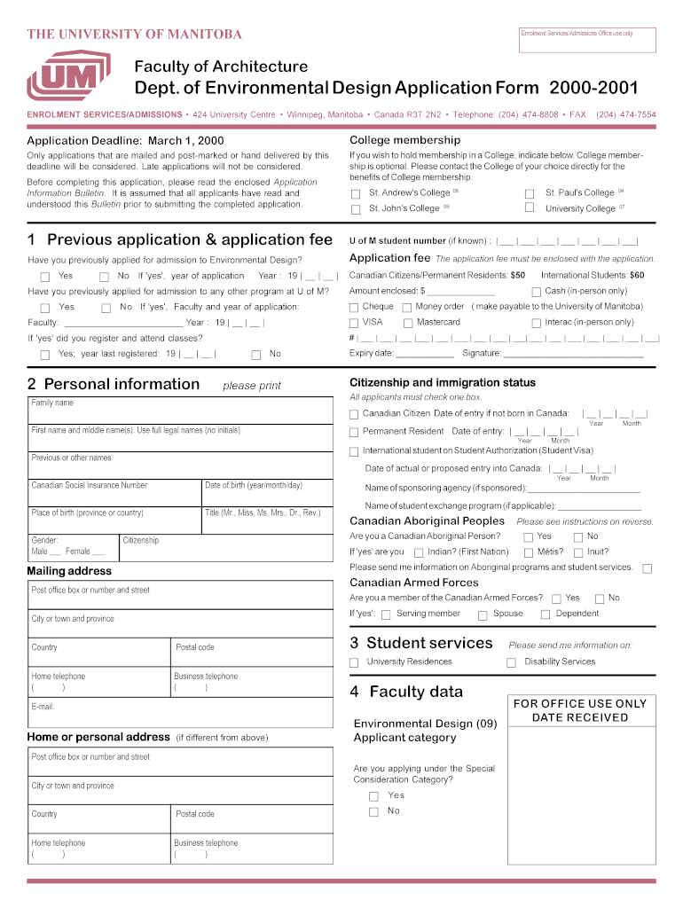 Fillable Online Environmental Design Application Form Fax Email Print ...