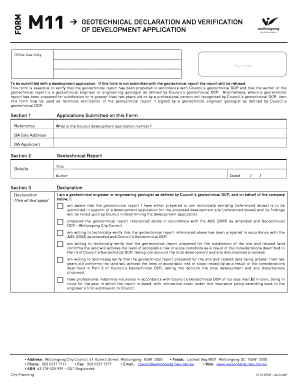 Fillable Online GI - Corporate Support Administration - M11 ...