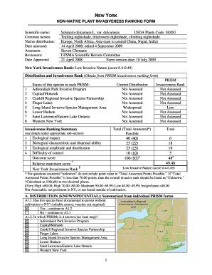 Fillable Online NEW YORK NON-NATIVE PLANT ... - New York Invasive Species Fax Email Print ...