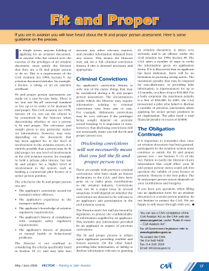 Fillable Online Fit and Proper Person Assessment in Aviation Fax Email ...