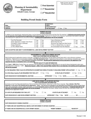 Fillable Online co dekalb ga Planning & Sustainability Department ...